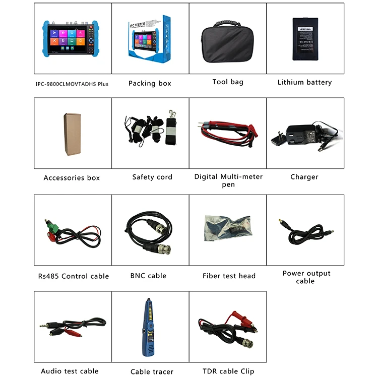 7 Inch 4K CCTV Tester - Multifunctional IPC Camera Tester