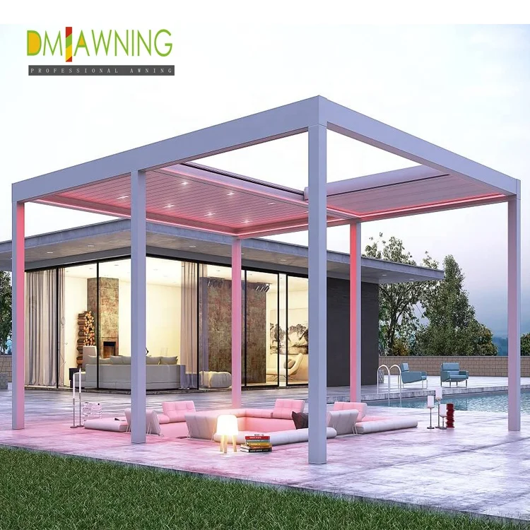 Aluminum Motorized Louver Outdoor Pergola Factory Price