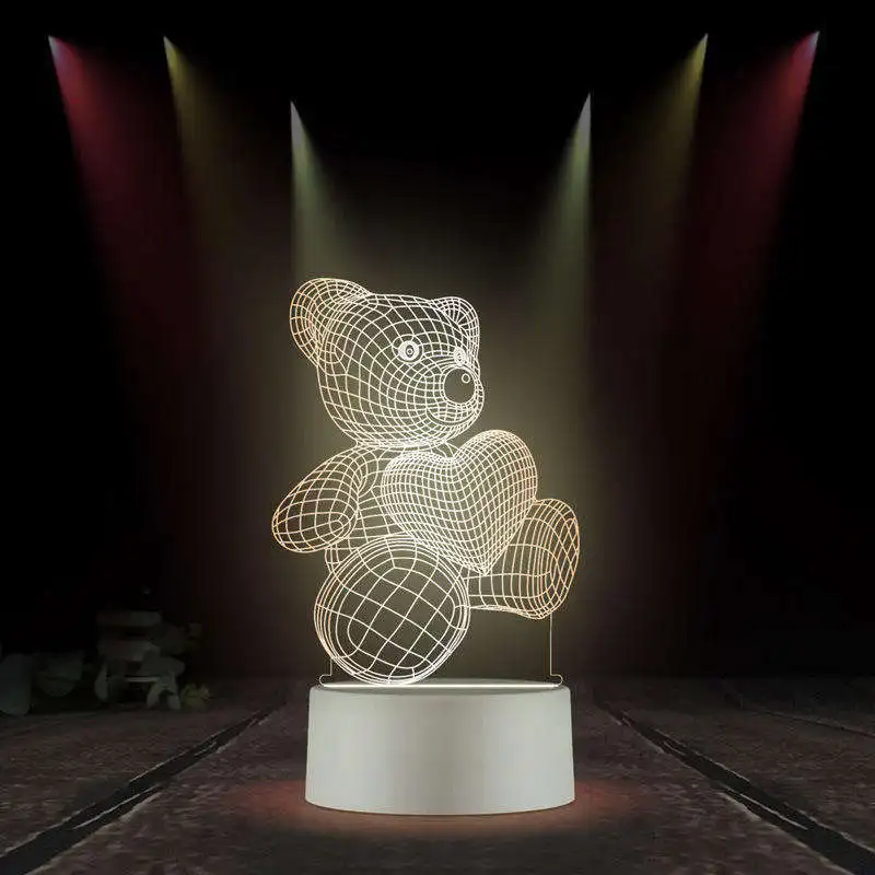 New Design Creative Gift Usb Acrylic Table Night Lamp 3d Led Night ...