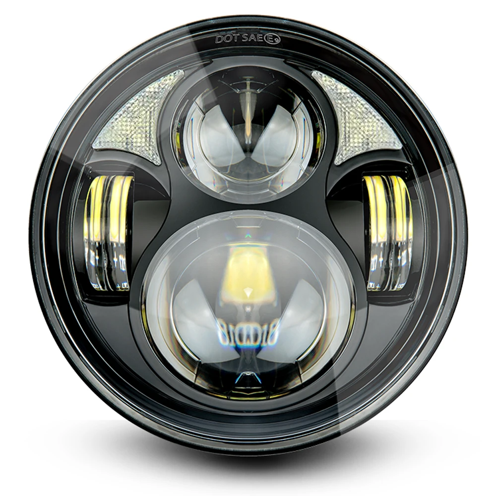 5 75 Inch Led Headlight Halo Ring White Drl Angel Eye For Harley