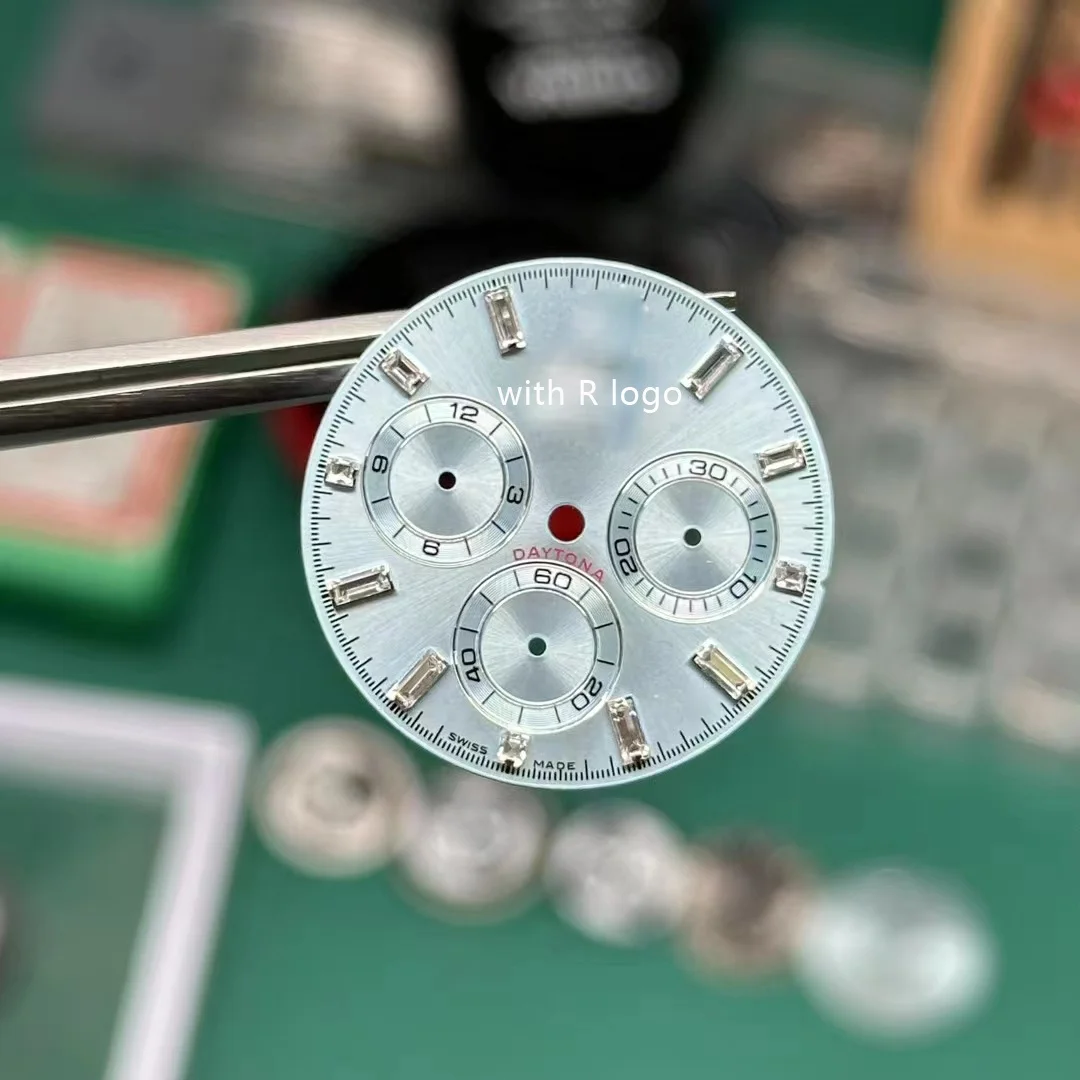 Ice Blue Diamond Watch Dial for Day-Tona 116506 Compatible with 4130 ...