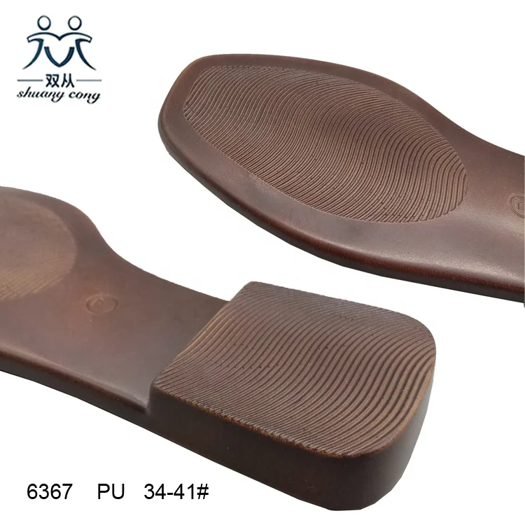 Hotsale Square Toe Pu Outsole Tan Color Female Sandals Pumps Flats Sole ...