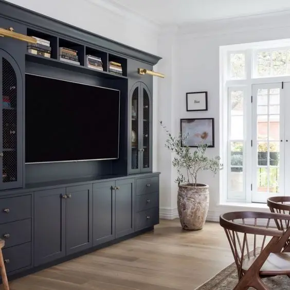 Modern Design Shaker Style TV Cabinet - Whole Wall Storage