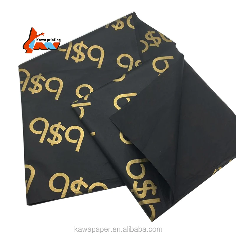 Custom Design Black Tissue Paper Silk Paper Sheets Wrapping Paper - Buy ...