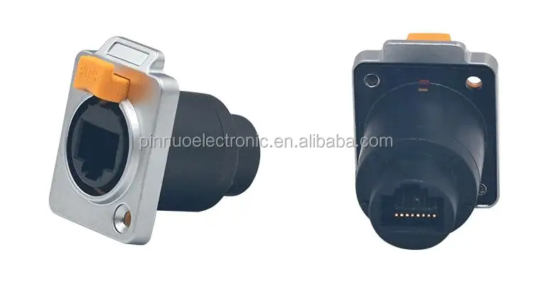 RJ45 D-Type Waterproof Connectors - IP65 Ethernet Solutions