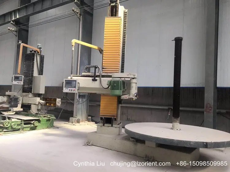 Multi Function 3000mm Vertical Lathe Stone Processing Machine