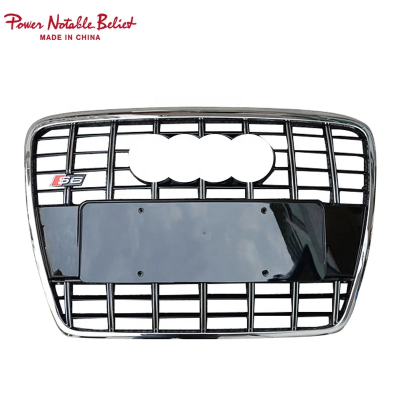 Auto Front Grille For Audi A6 C6 Center Honeycomb Mesh Bumper Bright ...
