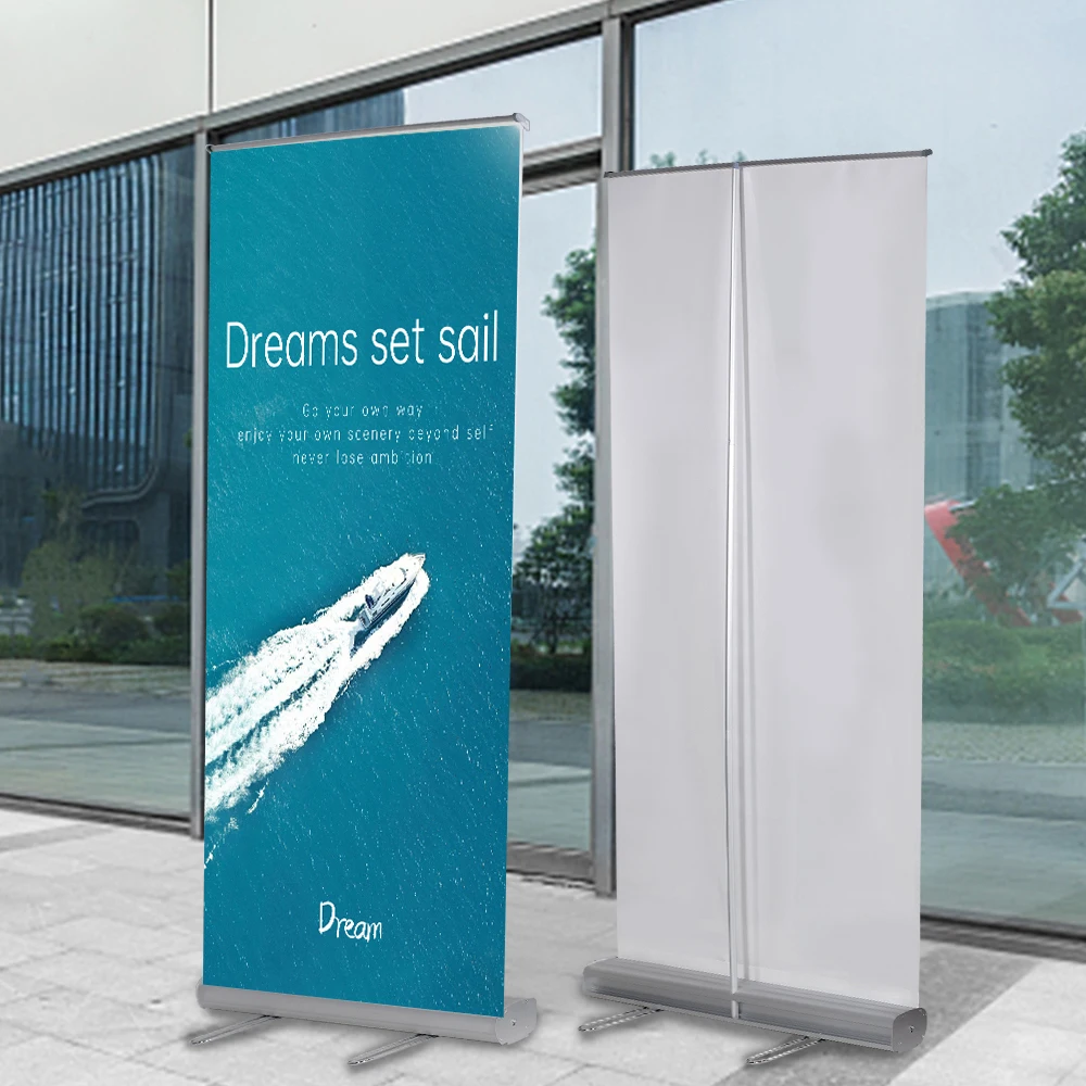 High Quality 85*200cm Aluminum Alloy Company Roll up Banner Stand ...