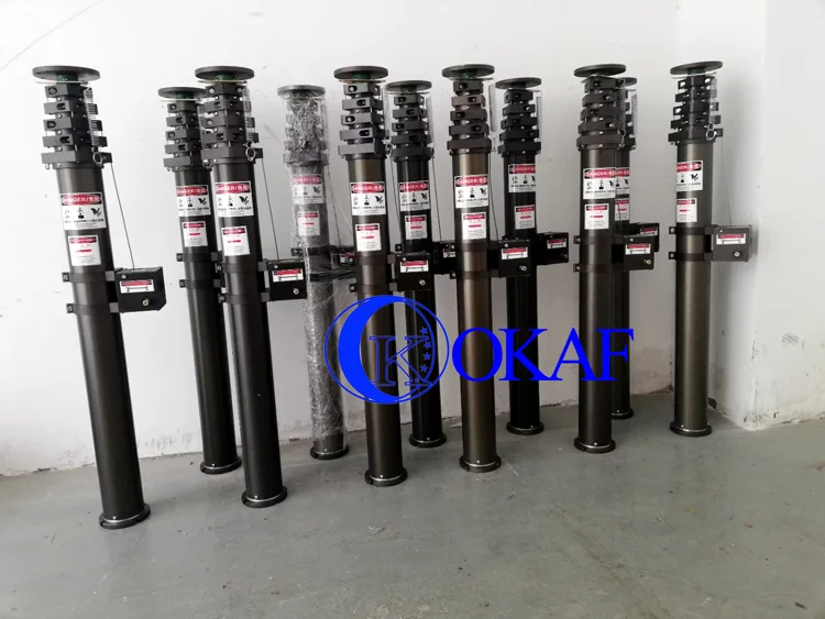 manual hand crank retractable telescopic antenna cctv camera mast pole ...