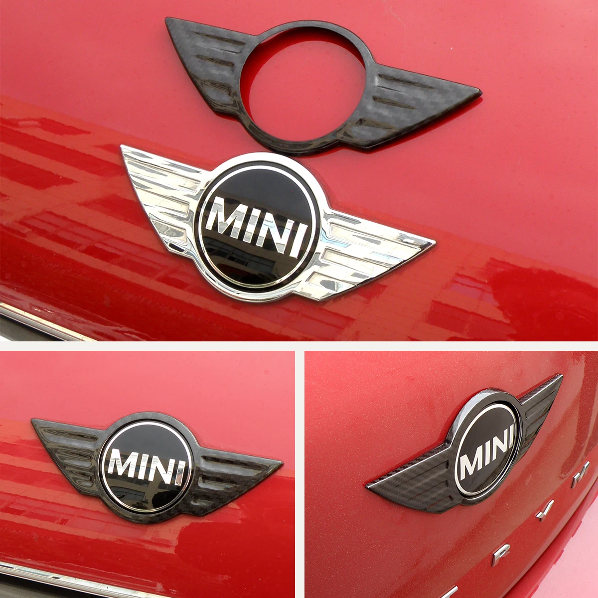 Carmon Real Carbon Faser Mini Cooper Logo Emblem Abdeckung Aufkleber ...