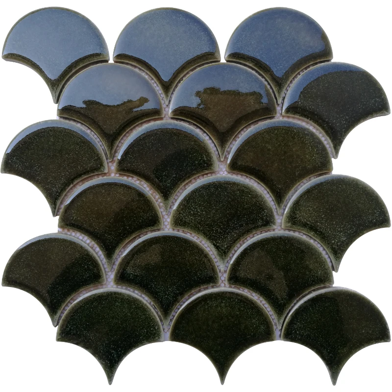 Bathroom Swimming Pool Pattern Wall Fish Scale Ceramic Tiles Mosaic for ...