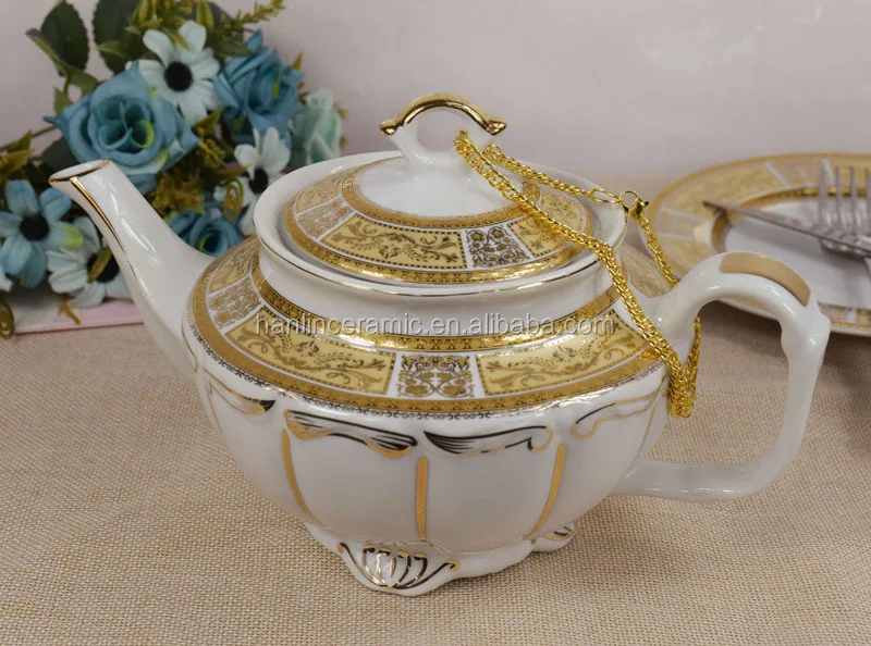 Ceramic Golden Teapot Porcelain For Central Asia Market - Buy Teapot ...