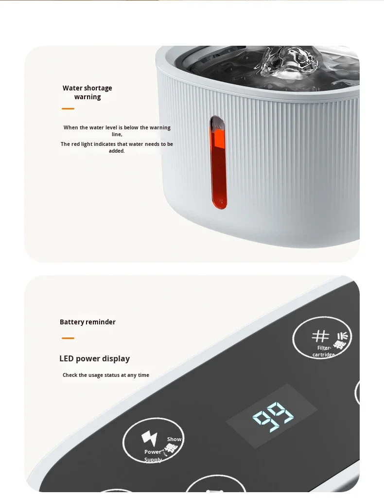 Pet Infrared Sensor Water Dispenser 3L Automatic Waterer Smart Sensor ...