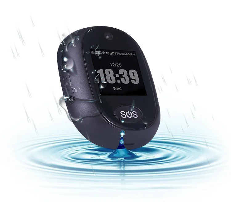 4G LTE Kids Elderly Panic Button - GPS Tracker with App