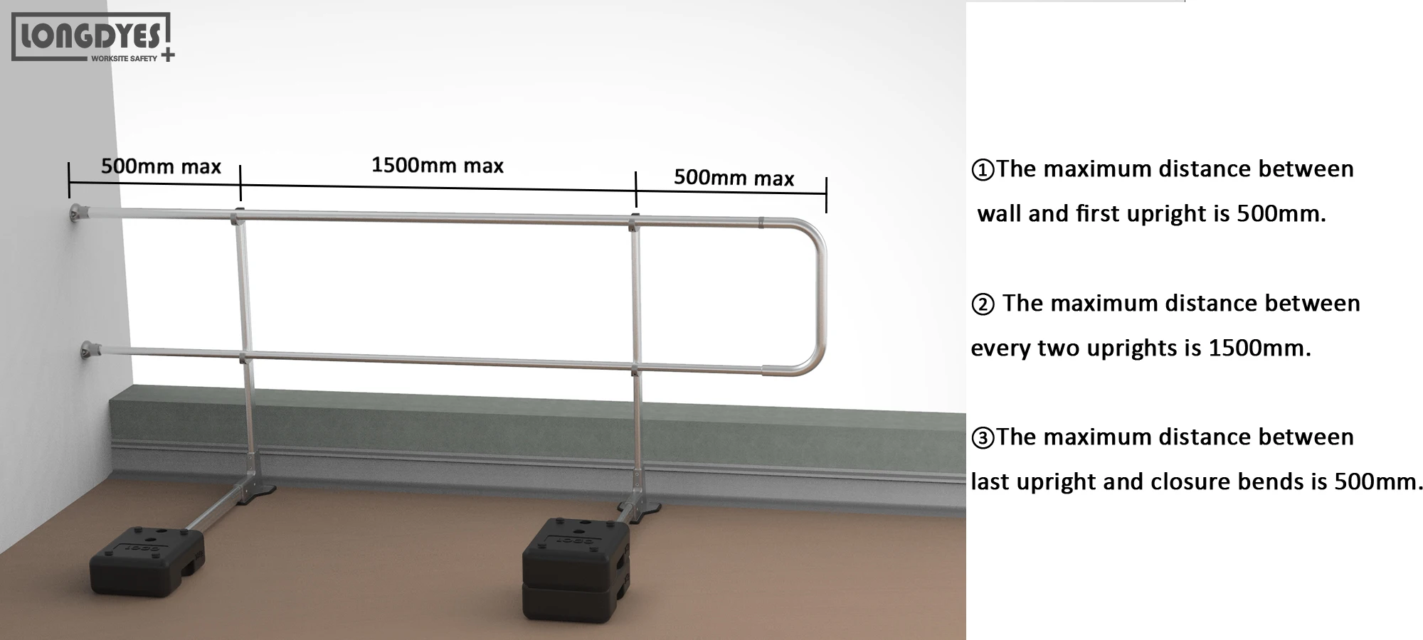 Aluminum Profiles Railing Rooftop Rails Fence Safety Aluminio ...