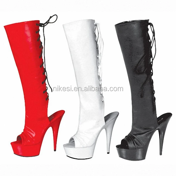 Pole Dancing Platform Shoes With 15cm High Heels And Platform Straps ...