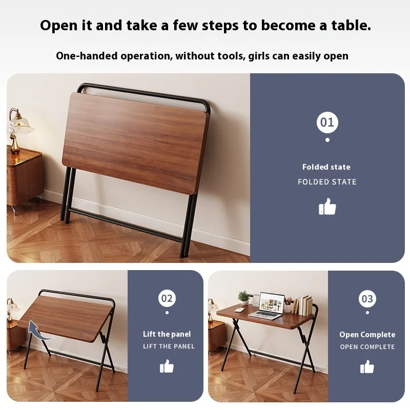 Adjustable & Foldable Bedside Table Simple Office & Study Workbench for ...