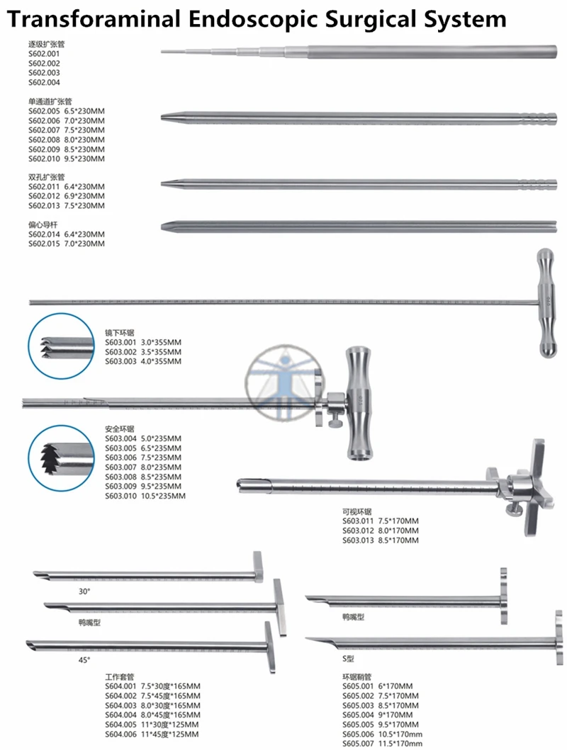 Transforaminal Endoscope Instrument Working Cannula 7.5*165mm,30degree ...