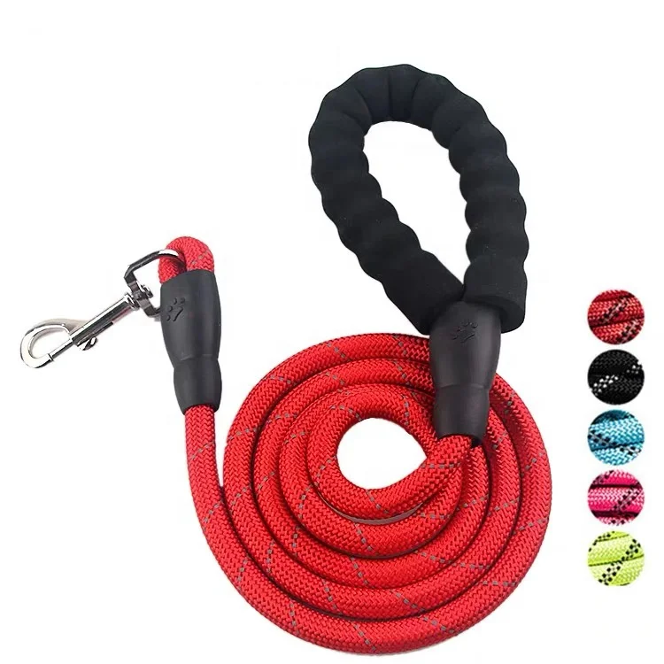 Heavy Duty Nylon Rope Dog Leash With Comfortable Padded Handle And ...