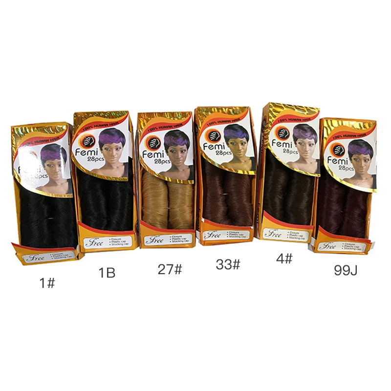 Factory Price Femi 28pieces Human Hair Short Bump Human Hair Weave Femi ...