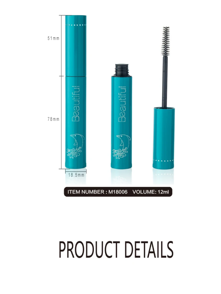 8ml 10ml 12ml Empty Ice Blue Diamonds Decorated Metal/aluminum Mascara ...