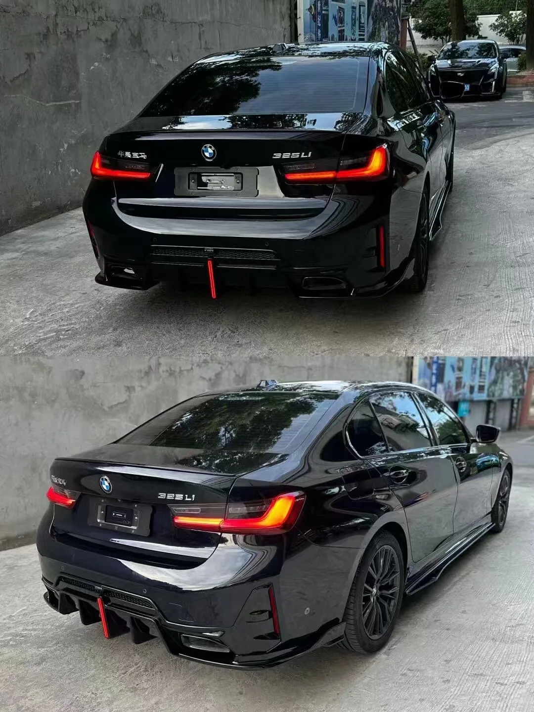 VTEN Style Body Kit Rear Diffuser Spoiler LED Light for BMW 3 Series ...