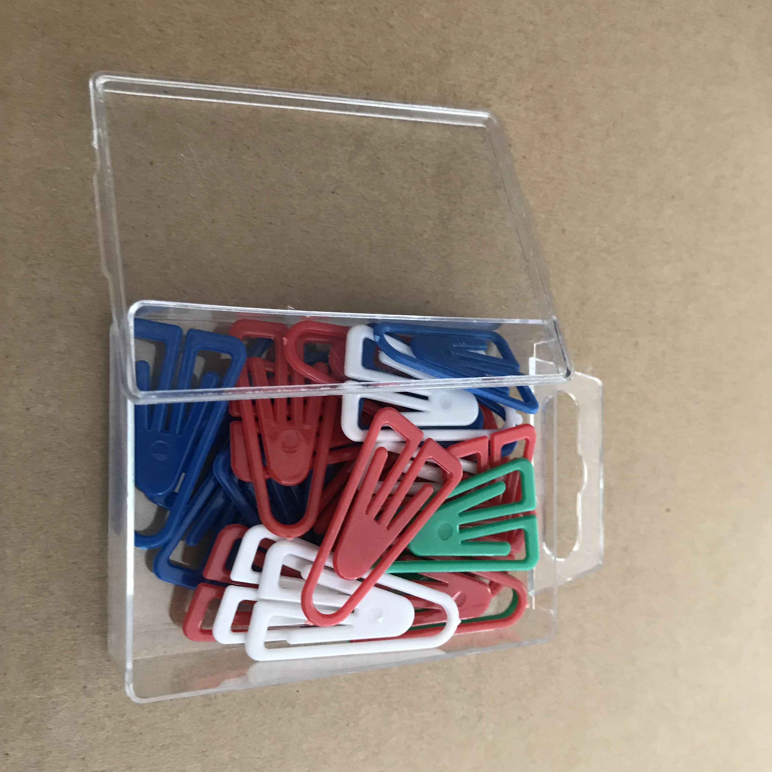 Triangle Plastic Paper Clips - Assorted Colors & Eco-friendly