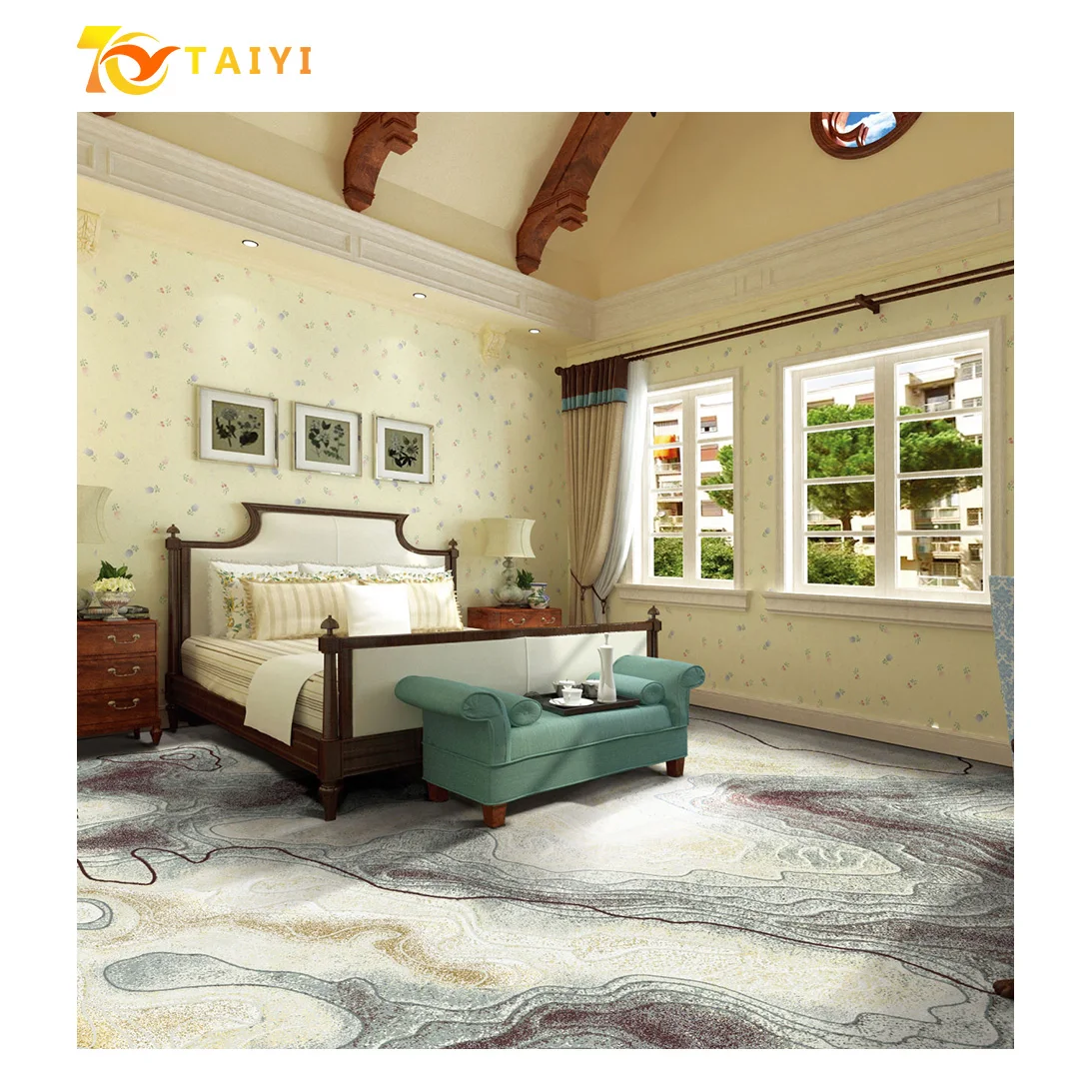 Nylon Full Spread 3d Printed Carpet Flame Retardant Commercial Banquet ...