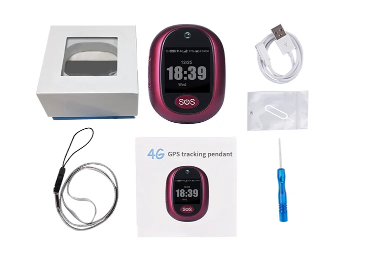 4G LTE Kids Elderly Panic Button - GPS Tracker with App