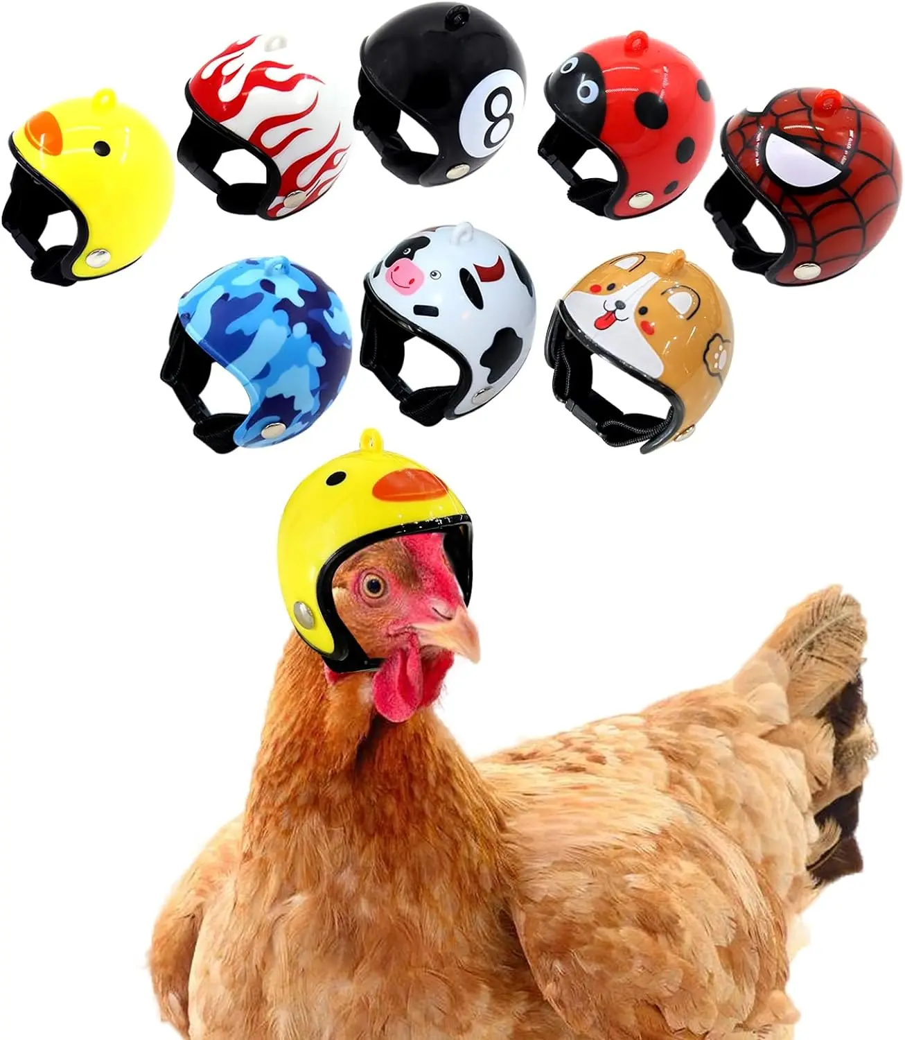 Adjustable Multicolor Elastic Chicken Helmet Cosplay Costumes