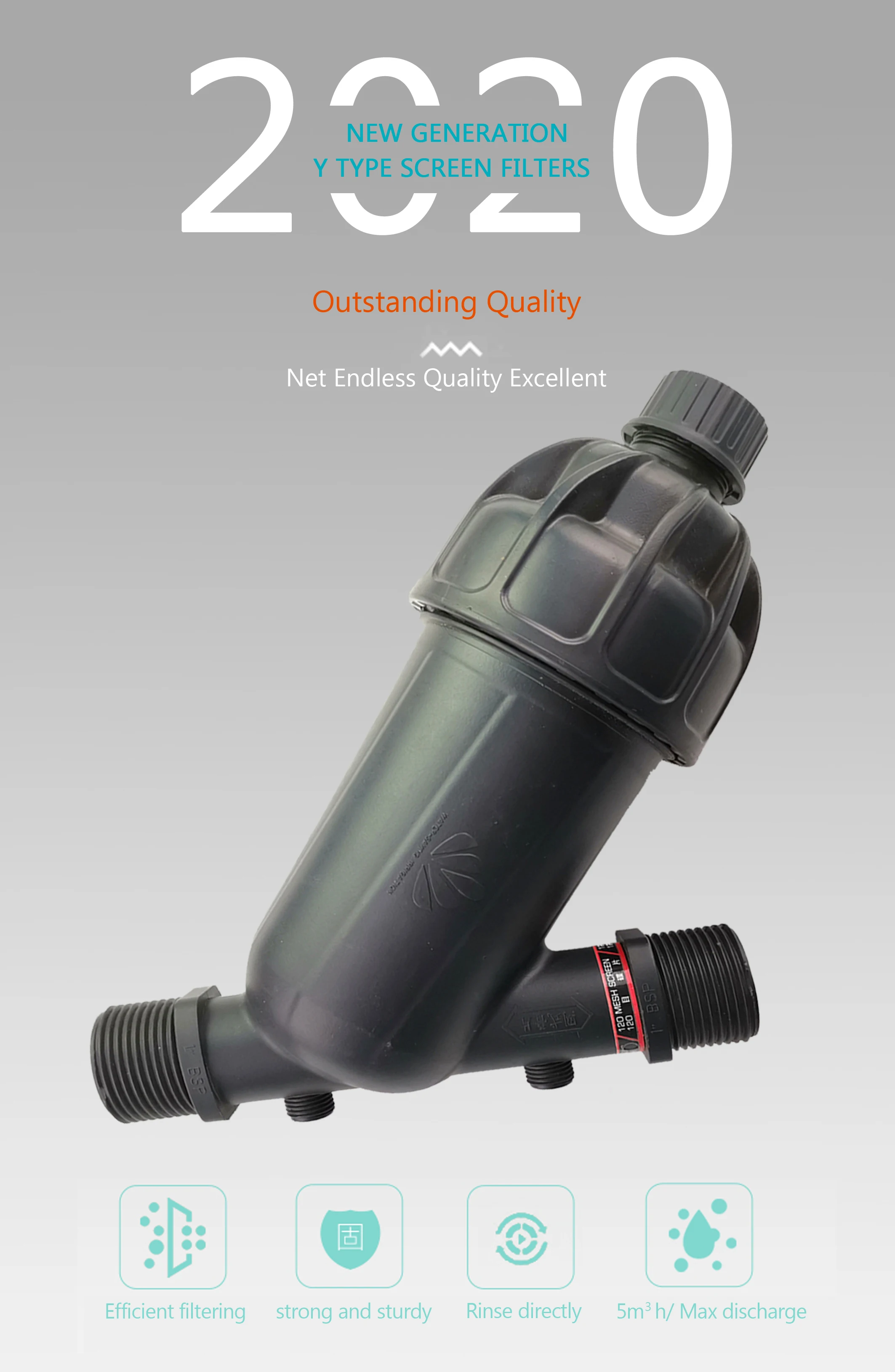 Y Type Small Plastic Drip Irrigation Screen Filter 75mm - Buy Farm ...