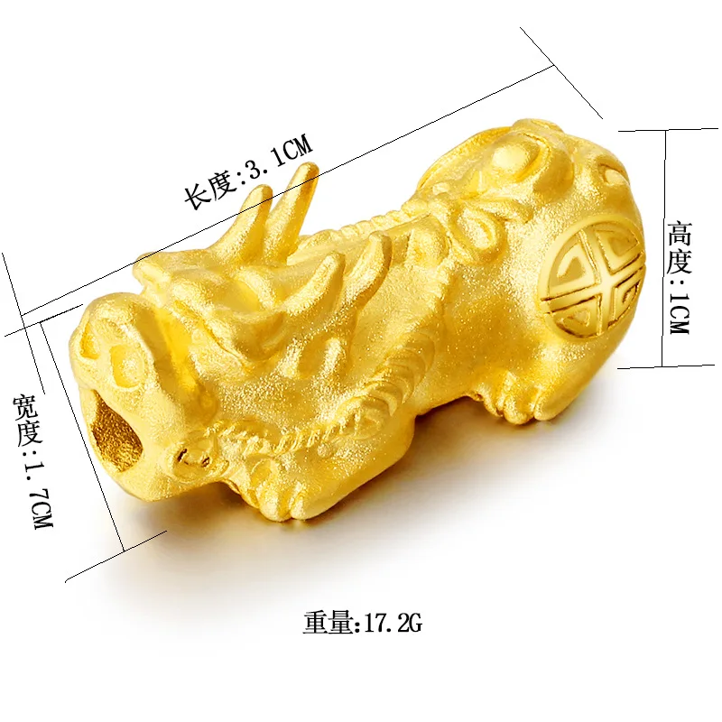 Luxury 24k Dubai Gold Pixiu Charm Bracelet Diy Vietnam Gold Good Luck ...