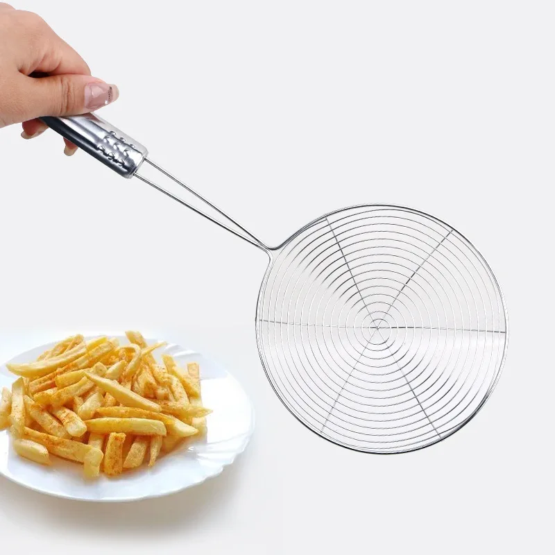 Oval Skimmer Stainless Steel Filter Mesh Oil Pot Food Filter Cookware ...