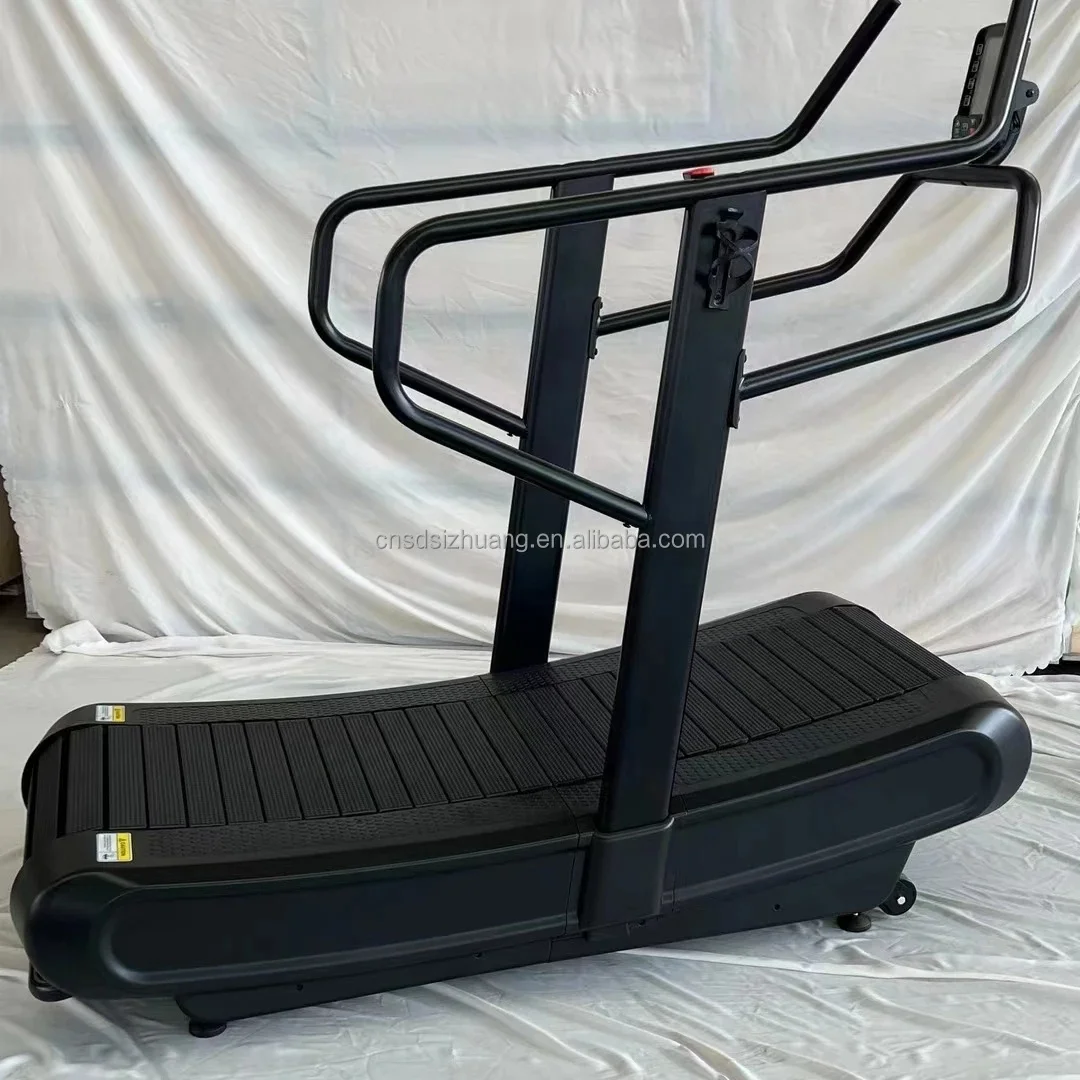 Exercise Air Runner Non-motorized Unpowered Curved Treadmill Equipment Steel Mechanical with ...