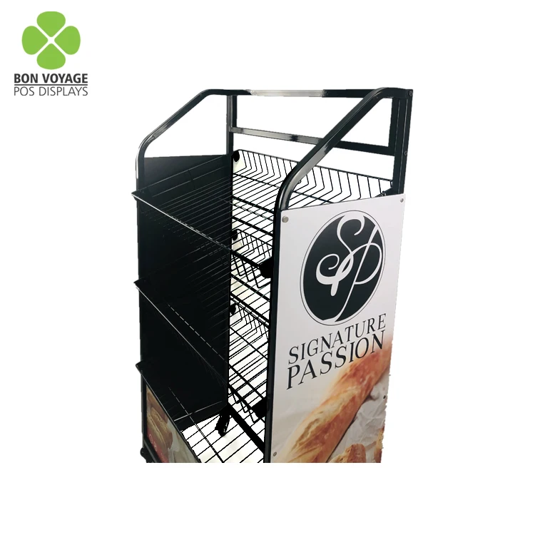 Bread Food Display Countertop Stand - Modern & Customizable