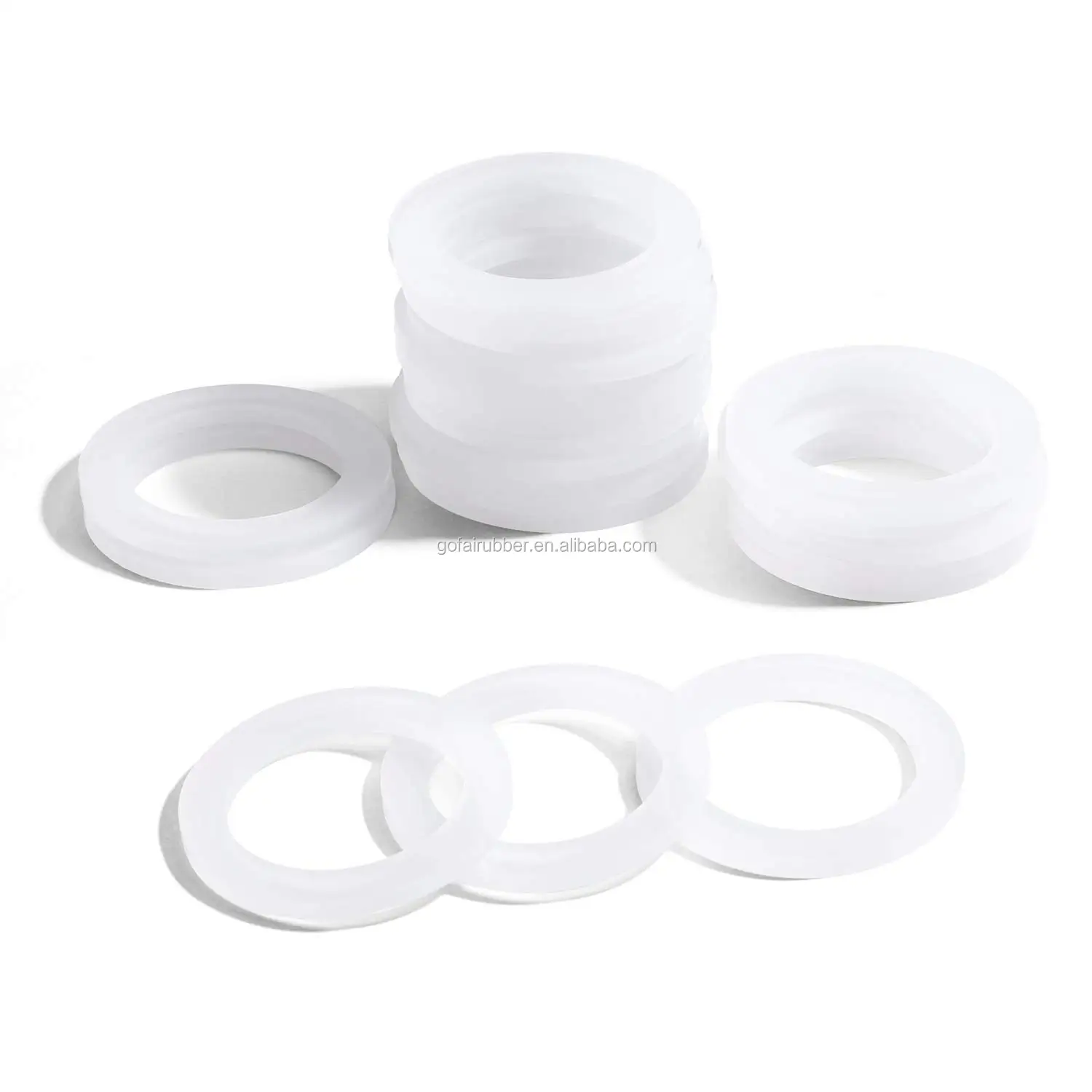 Custom Natural Silicone Flat Rubber O Ring Gasket Anti Vibration Garden ...