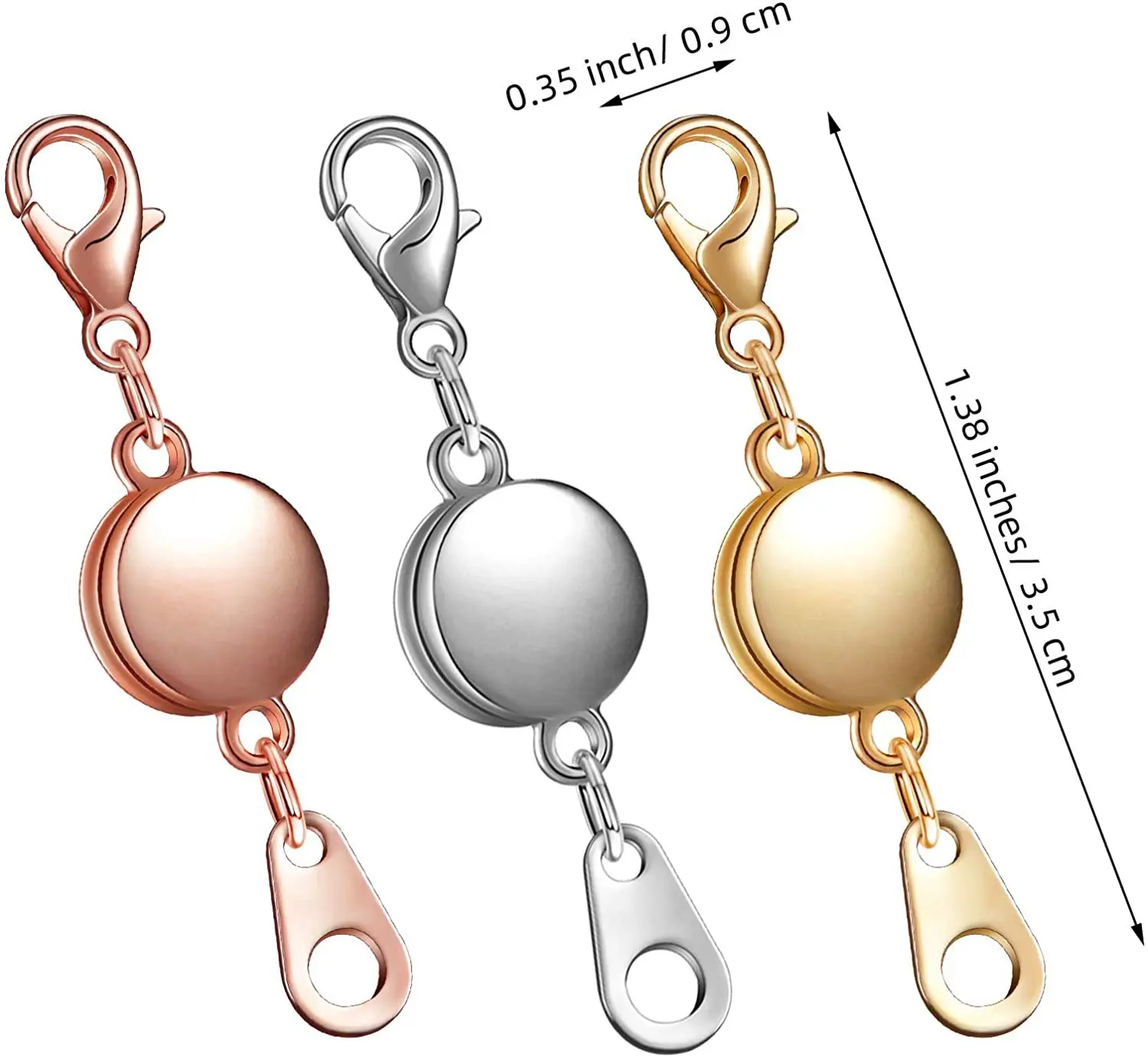 2025 Cheap Glossy Alloy Gold Silver Plated Magnetic Buckle Connector ...