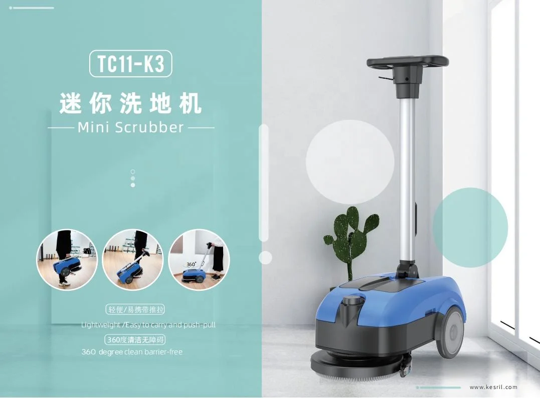 Commercial Tiles Scrubber Walk Behind Mini Floor Scrubber Cleaning ...