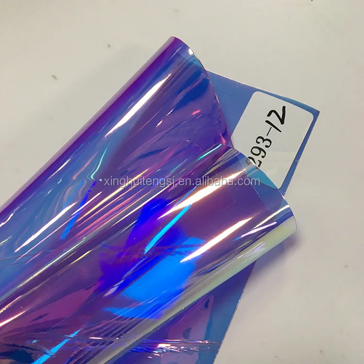 Pvc Mirrored Shiny Iridescent Transparent Plastic Dichroic Film For ...