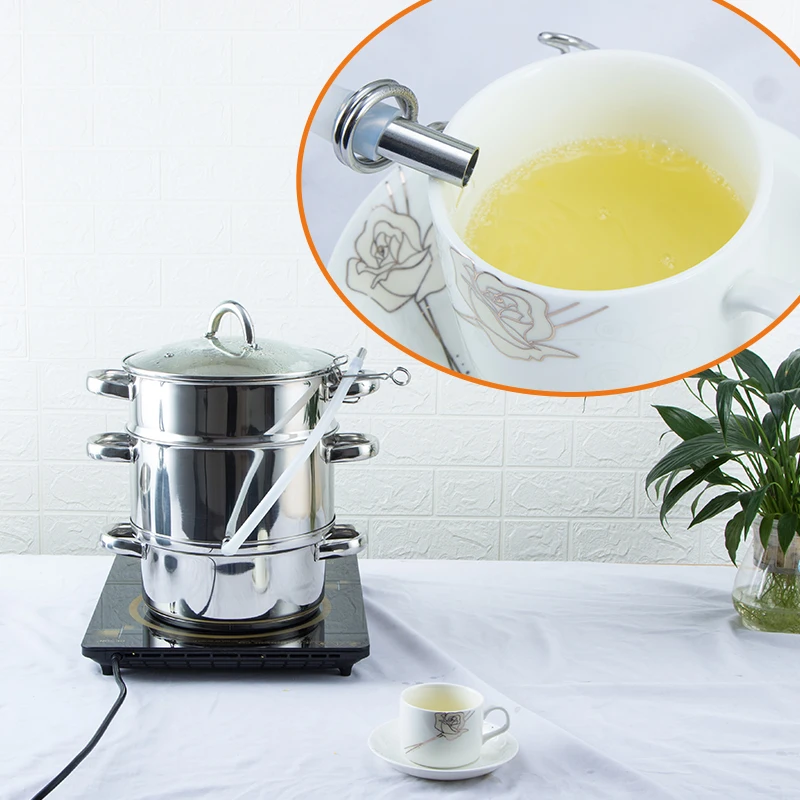 4pcs Stainless Steel Fruit Juicer Steamer Fruit Vegetables Juice ...