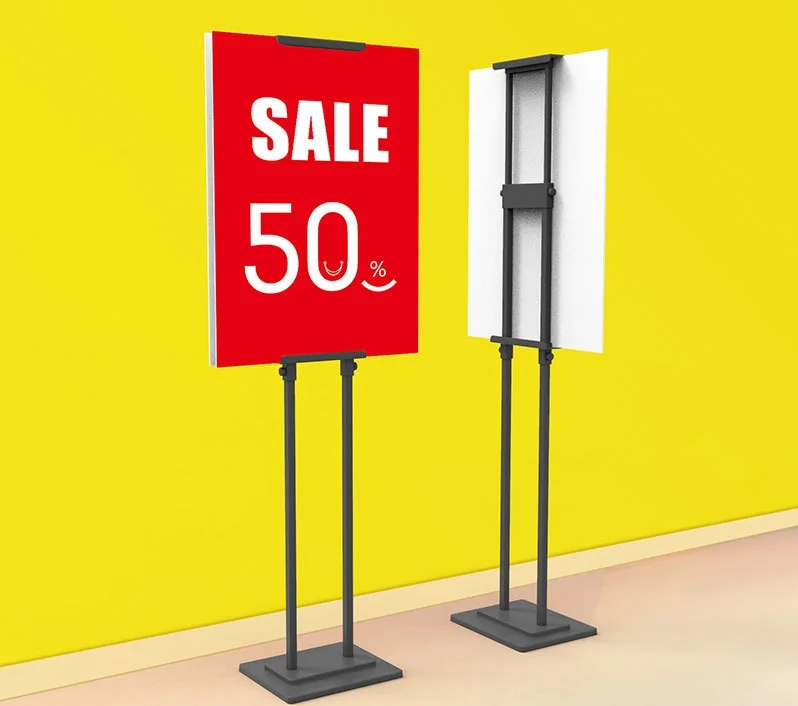 Cardboard Poster Board Stand A4 Poster Double Sided Floor Standing Sign ...