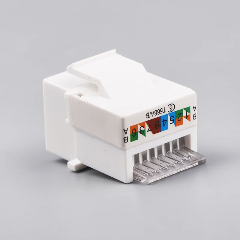 Utp Ethernet Keystone Jack Rj45 Female 8p8c Modular Connector 180 Degree Connecting Keystone ...