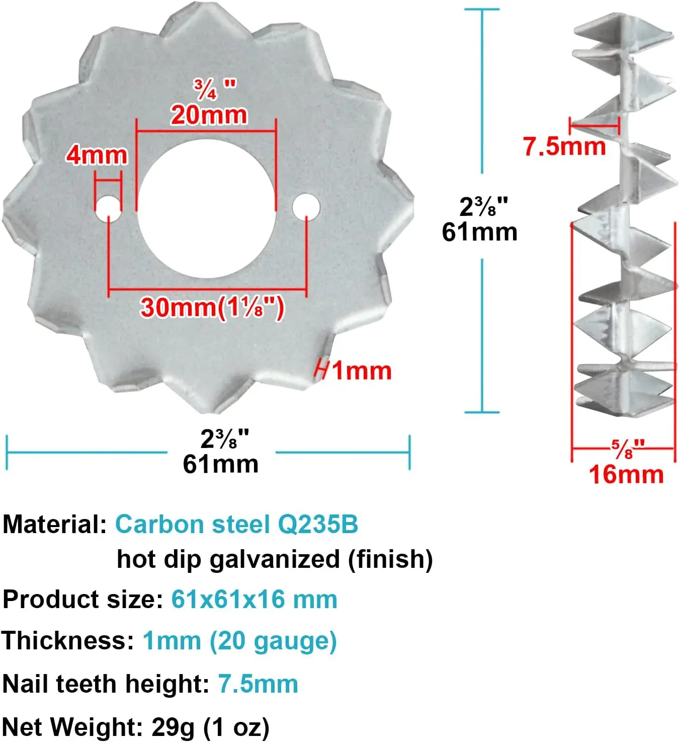 Metal Building Materials Timber Connectors Truss Tooth Plate - Buy ...