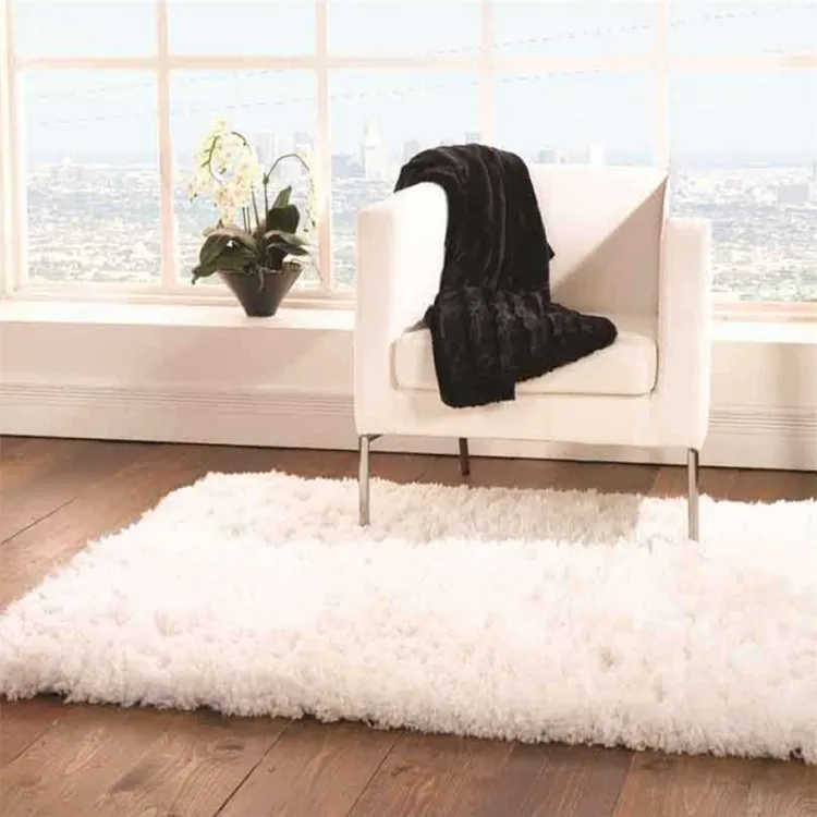 Large High Pile Plush White Area Rug And Microfiber Carpet - Buy ...