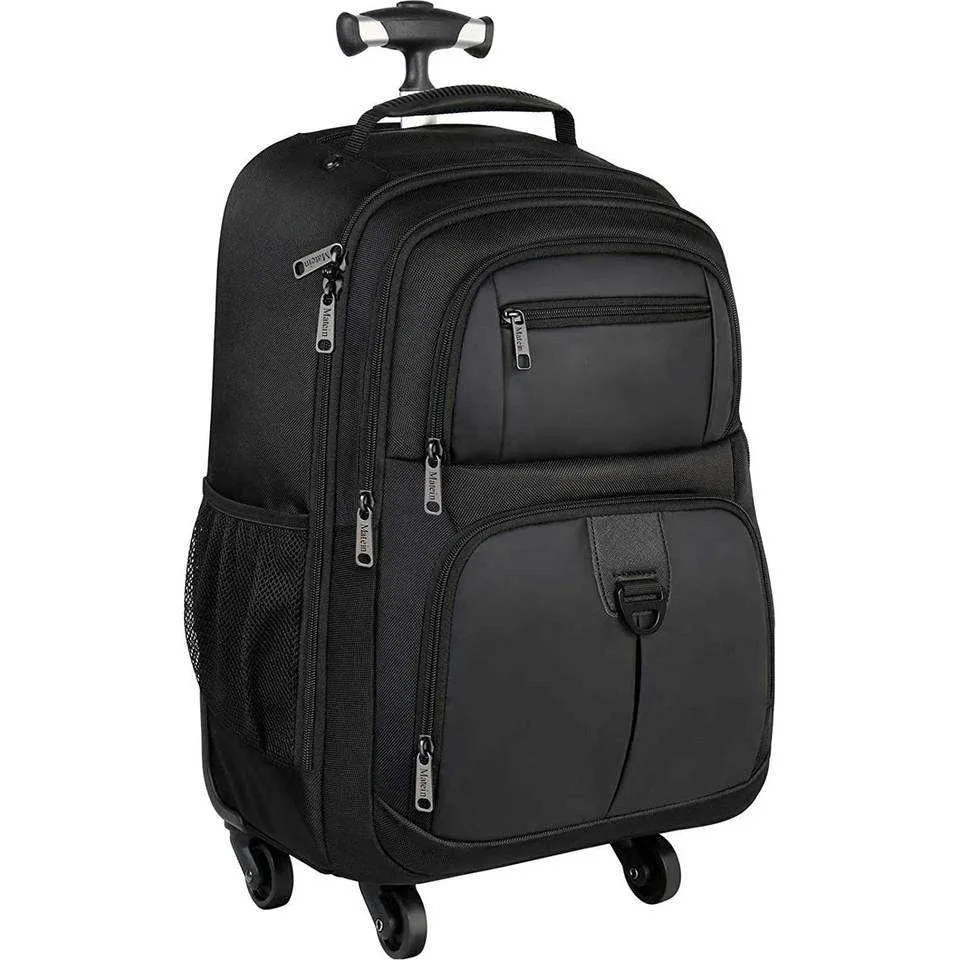 Water Resistant 4-Wheel Backpack for Women & Men - Laptop Bag on Wheels