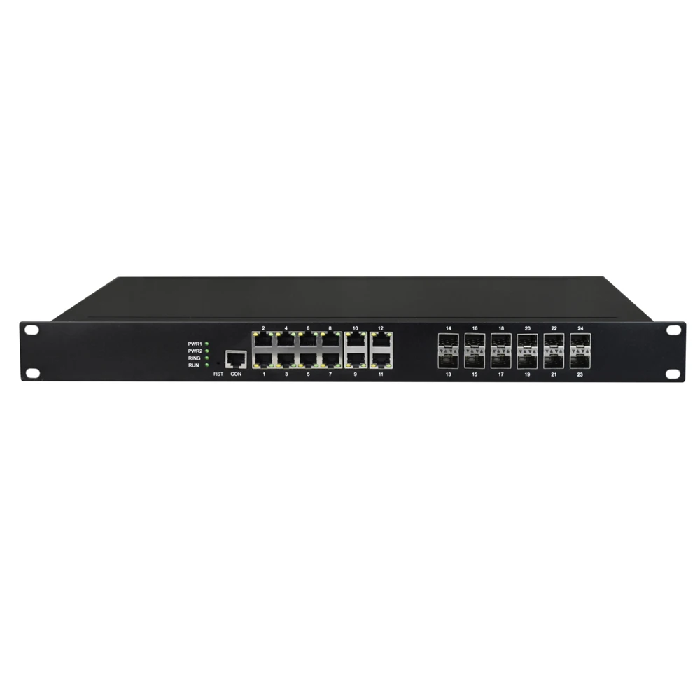 OEM Industrial Grade Network Switch 12-Port LAN 12-Port SFP Managed ...