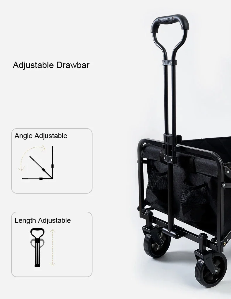 Mini Camping Trolley Folding Carts Foldable Wagon Camping Wagon ...