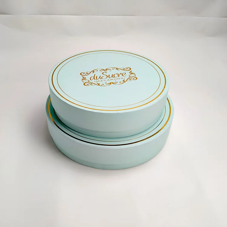 Customized Elegant Round Cardboard Donut Macarons Box With Insert - Buy ...