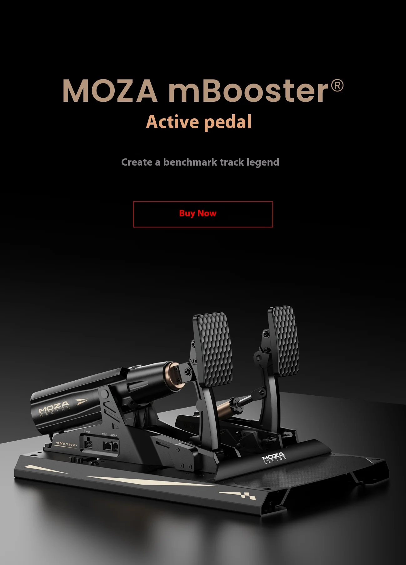 MOZA MBooster Active Racing Simulator Professional Pedal CRP2 Dual ...