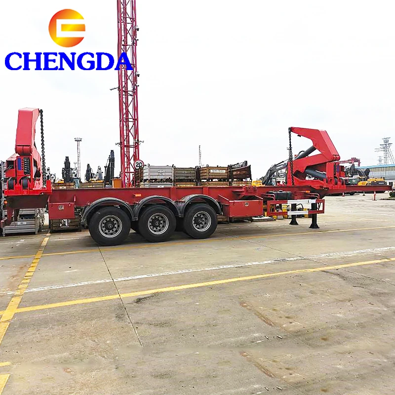 3 Axles 37tons 20ft 40ft Self Loading Side Loader Sidelifter Container ...
